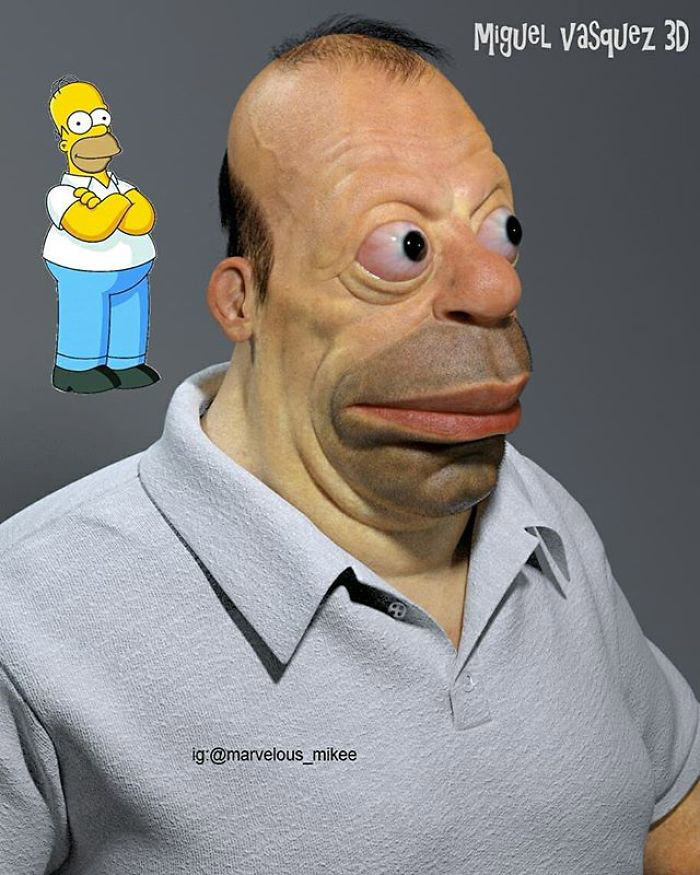 Digital Artist Creates Realistic Versions Of Popular Cartoon Characters Digital Artist Creates Realistic Versions Of Popular Cartoon Characters