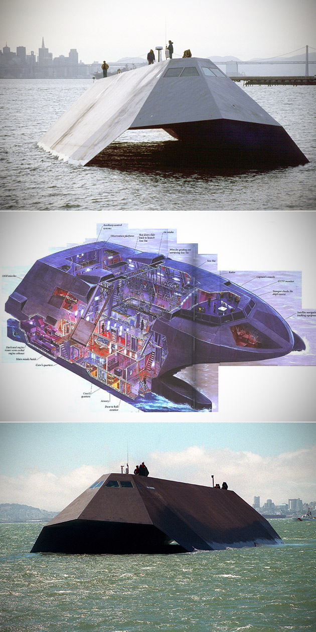 A Look Back At The US Navy s Sea Shadow IX 529 A Sleek Stealth Ship